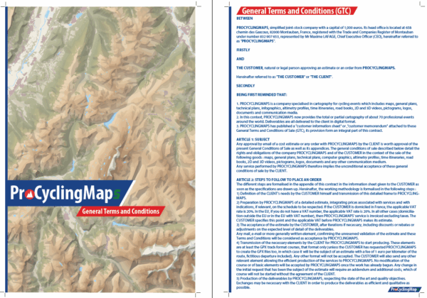General Terms & Conditions (GTC) - Procyclingmaps